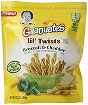 Gerber Graduates Lil Twists Crackers, Broccoli and Cheddar, 3.17 Ounce ...