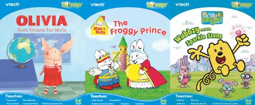 Vtech Bugsby Reading System 3 Book Bundle: Max & Ruby, Olivia, Wow Wow ...