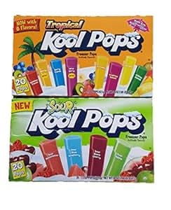 Kool Pops Freezer Pops Tropical And Sour Flavors - Bundle of Two Packs ...