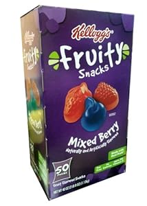 Amazon.com : Kellogg's Fruity Snacks Mixed Berry 50-0.8oz Pouches ...