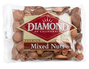 Diamond Mixed Nuts, Inshell, 16-Ounce Bags (Pack of 6)