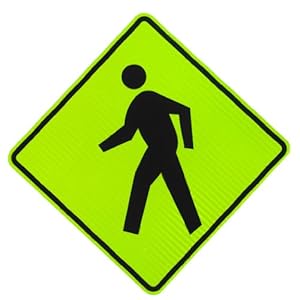 Amazon.com: Elderlee, Inc. 9830.11203 Pedestrian Crossing Sign 3M ...