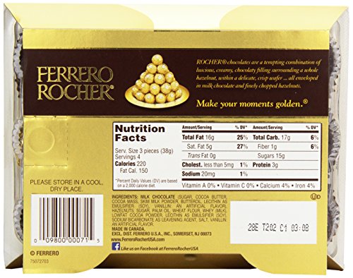 Ferrero Rocher, 12 Count (Pack of 6) Food, Beverages Tobacco Food Items ...