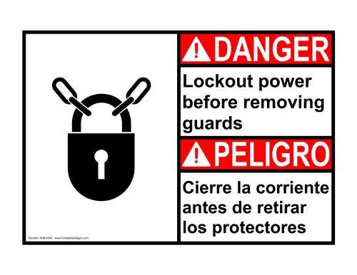Compliancesigns Plastic Ansi Danger Sign 10 X 7 In Lockout | Desertcart ...