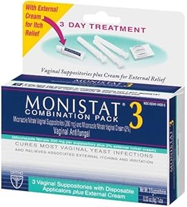 Amazon.com: Monistat 3 Vaginal Antifungal Combination Pack, 3 ...