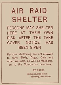 Vintage London Underground & WW2 AIR RAID SHELTER SIGN 250gsm ART CARD ...