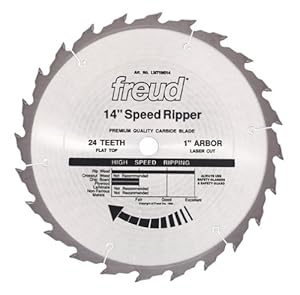 Freud LM71M014 14-Inch 24 Tooth FTG Ripping Saw Blade with 1-Inch Arbor ...