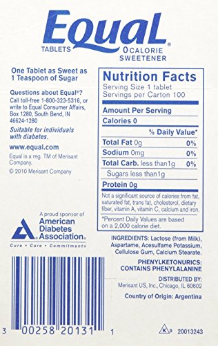 Equal Spoonful Artificial Sweetener Powder, 4 Oz Food, Beverages ...