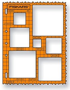 Amazon.com - Fiskars 8.5x11 Inch Sheet Squares Shape Template ...
