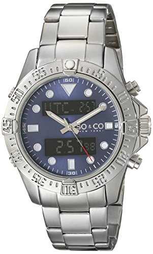 SO&CO New York Men's 5017.2 "Yacht Club" Silver-Tone Watch from SO&CO ...