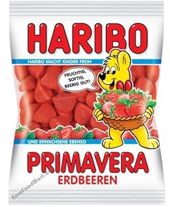 Amazon.com : Haribo Primavera-Strawberries Gummi Candy / 200g / 7.1oz ...