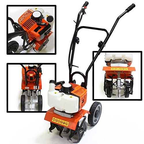 GHP Walk Behind 2 Stroke Home/Garden Gas Tiller Cycle Cultivator Grass ...