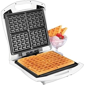 Amazon.com: Four Square Belgian Waffle Maker: Electric Waffle Irons ...