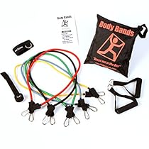 Body-Bands Resistance Tubing Band Set #3C, with Reinforced Carabiner ...