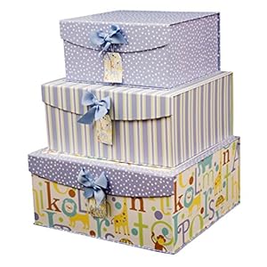 Amazon.com - Decorative Nested Flip Top Storage Boxes Nested (Set of 3 ...