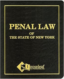 Amazon.com: Penal Law ``N.Y.S. Certified'' (9780930137021): New York ...
