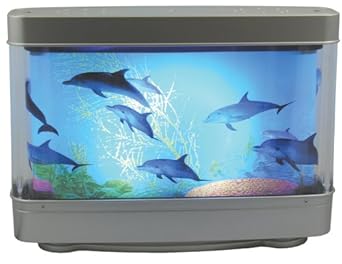 Aquarium Lamp with Dolphins Ocean in Motion Revolving Aquatic Scene ...
