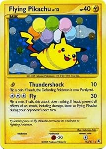 Pokemon Platinum Rising Rivals Single Card Flying Pikachu #113 Holo ...