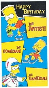 Happy Birthday Bart Simpson Greetings Card The Simpsons 6 4402: Amazon ...