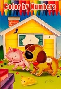 Amazon.com: Color By Numbers Coloring Book! 8 Basic Crayola Crayon ...