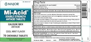 Amazon.com: (3 Pack) Mi-acid Double Strength Antacid Chewable Tablets ...