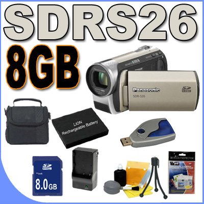 Panasonic SDR-S26 SD Flash Camcorder w/70x Optical Zoom (Gold ...
