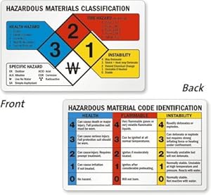 Amazon.com: Hazardous Materials Classification - Ratings Of Health ...