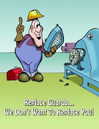 Replace Guards: Machine Safety Poster: Industrial Warning Signs: Amazon ...