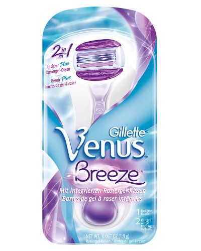Gillette Venus Breeze Razor with Built-In Shave Gel Bars | Nakosite