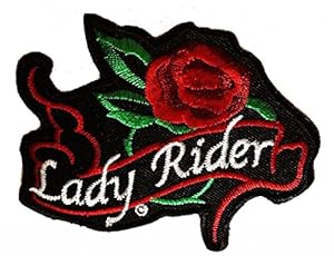 Amazon.com: Lady Rider Biker Women Patch ''9 x 7 cm '' - Embroidered ...