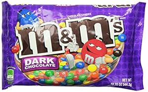 Amazon.com : M&M's Dark Chocolate Candy, 19.2-Ounce Packages (Pack of 4 ...