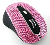 Buy 2 Pack of Wireless USB Optical Scroll Wheel Pink Crystal Rhinestone ...