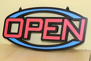 Amazon.com : LED OPEN SIGN FOR BUSINESS/RETAIL STORES, EXTRA LARGE ...