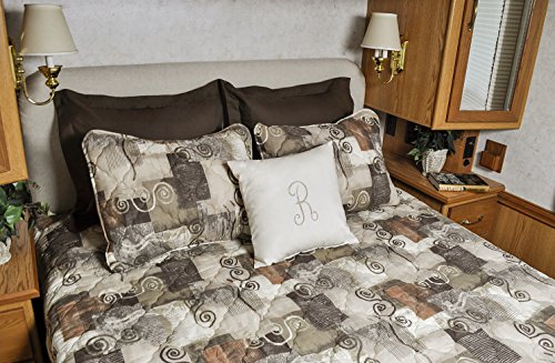 Short Queen RV Bedspread 3 pc set Camper, RV, Travel Trailer bed