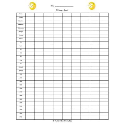 Amazon.com : RN Report Sheet Download Med-Surg Night Shift : Other ...