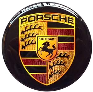 Amazon.com: Porsche 6 Cm Resin Sticker Decals Center Wheel Caps Cover ...