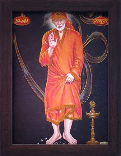 Lord Sai Baba With Om Symbol A Small Size Photo | Desertcart INDIA