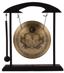 Amazon.com: Zen Art Brass Feng Shui Desktop Gong by Asian Home: Home ...