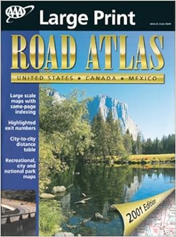 AAA 2001 Large Print Road Atlas: AAA: 9781562514259: Amazon.com: Books