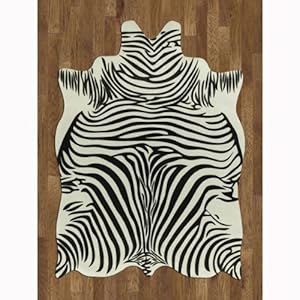 Amazon.com: Faux Animal Hide Rug (Zebra) (5'W x 7'L): Kitchen & Dining