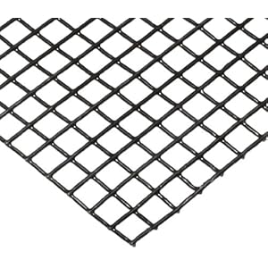 PVC Coated Welded Wire Mesh Panels, Black, 1/2" x 1/2" Mesh Count, 78.9 ...