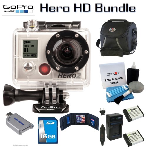 GoPro HD HERO2(Latest Model) Outdoor Edition 16 GB + 2 Extra Batteries ...