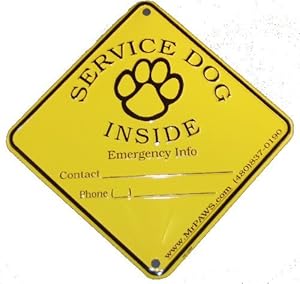 Amazon.com : "Service Dog Inside" sign : Pet Care Products : Pet Supplies