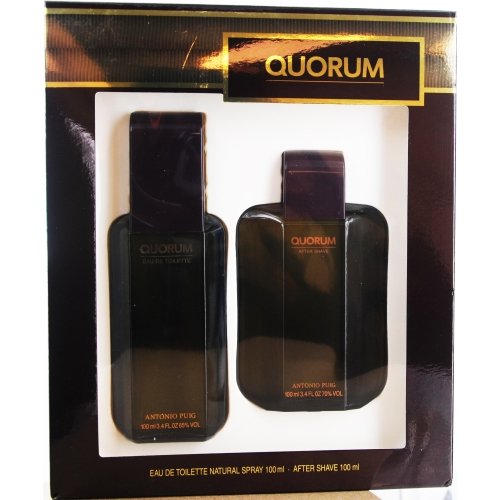 QUORUM by Antonio Puig – MEN – EDT SPRAY 3.4 OZ & AFTERSHAVE 3.4 OZ ...