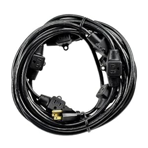 Heavy Duty 30-Feet Multi-Outlet Extension Cord - Outlet Every 5-Feet ...