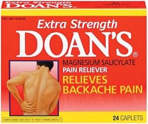 Amazon.com: Doans Pain Reliever, Extra Strength, Caplets, 24 ct ...