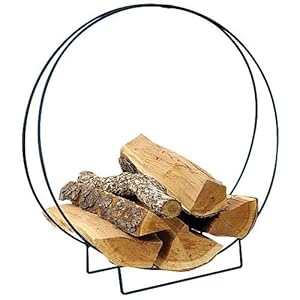 Amazon.com - 36'' Wrought Iron Hoop Firewood Rack - Log Holders