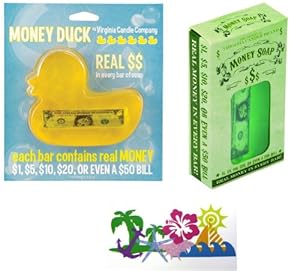 Amazon.com : 2 Money Soaps, 1 Bar and 1 Duck, Real Money in Every Bar ...