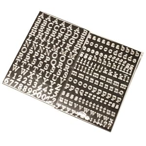 Amazon.com: Silver Self Adhesive Alphabet Letters Stickers - 2 sheets ...