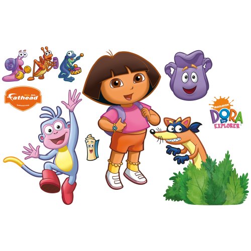 Dora the Explorer Backpack and Boots Wall Decal | Stick Wall Art ...